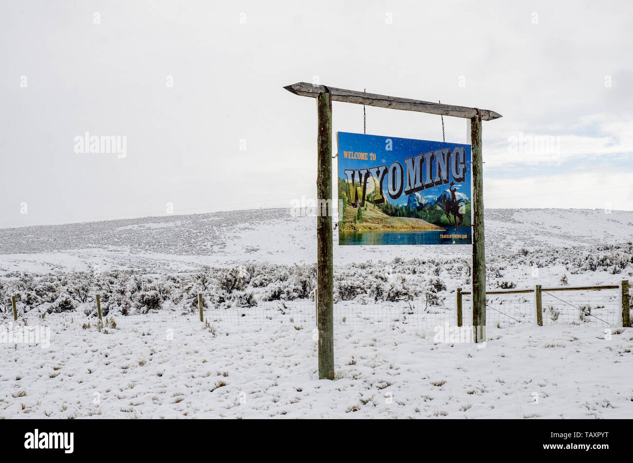 Welcome to wyoming sign hi-res stock photography and images - Alamy