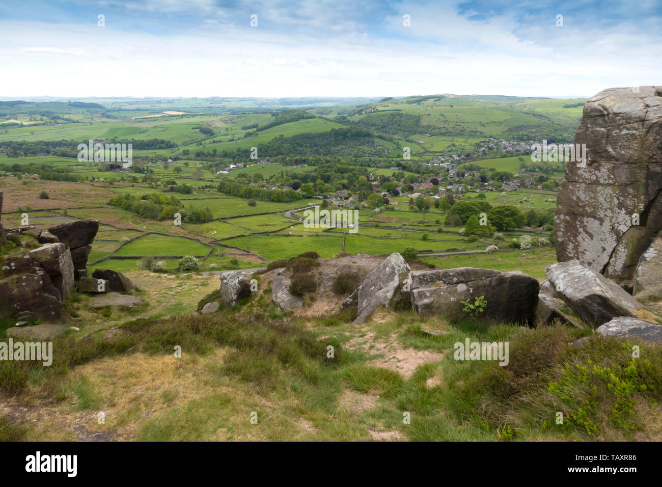 Curbar Edge Hathersage Derbyshire UK Stock Photo - Alamy