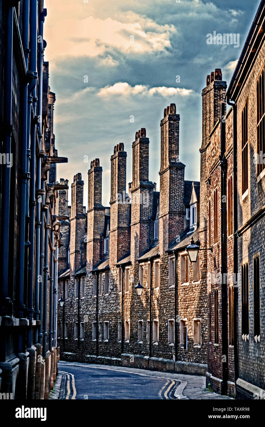 Cambridge (England): Trinity Lane, leading to the river Stock Photo - Alamy