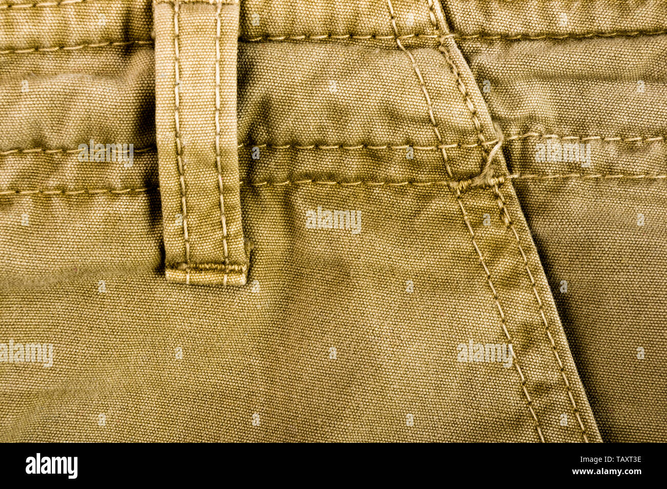clothing items washed cotton fabric texture with seams, clasps, buttons ...