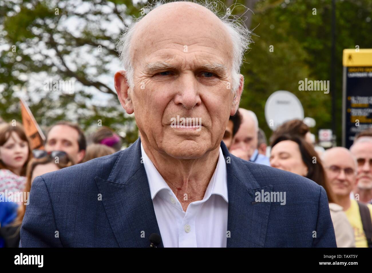 Vince Cable was joined by activists and the party's three new MEPs for ...