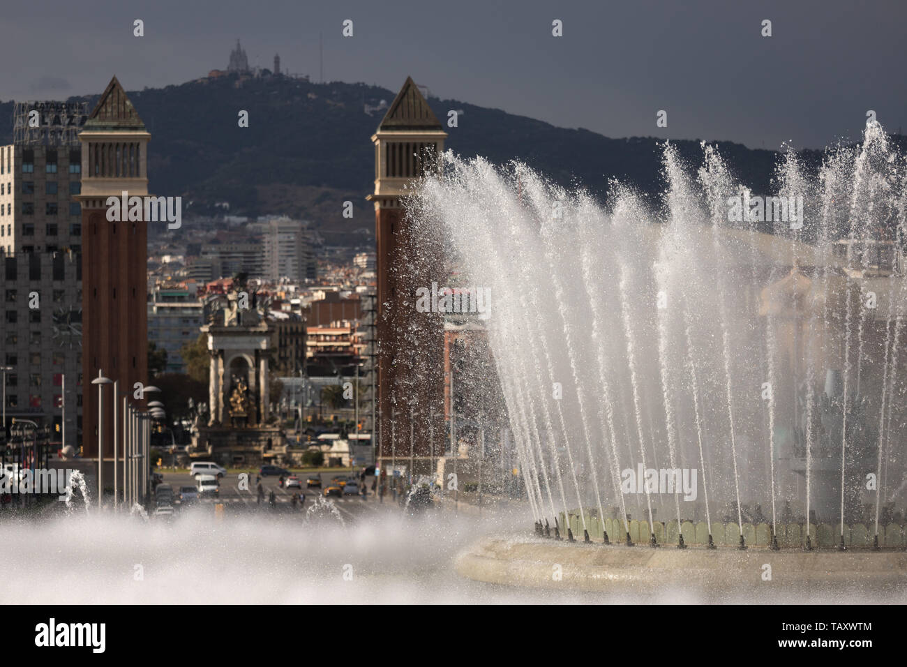 fountain in barcelona spain Stock Photo - Alamy