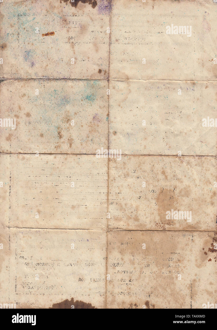 Texture old paper with traces of scuffs and stains Stock Photo - Alamy