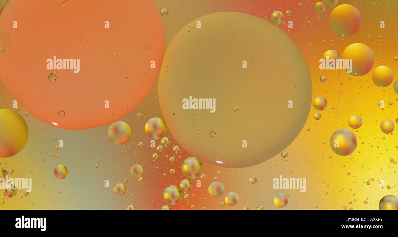 Fantastic structure of colorful bubbles. Abstract colorful paint. Top ...