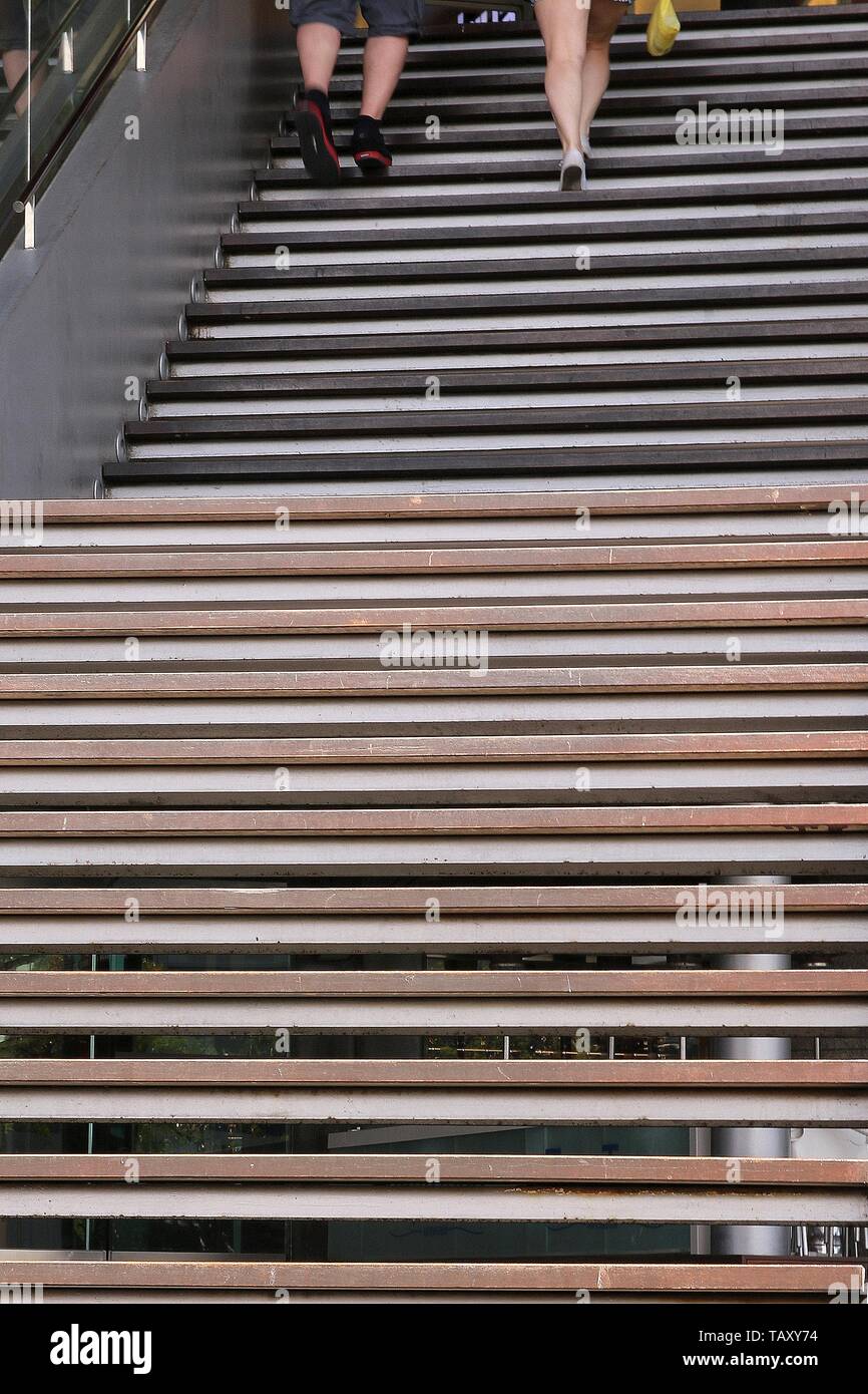 Walking up the steps Stock Photo - Alamy