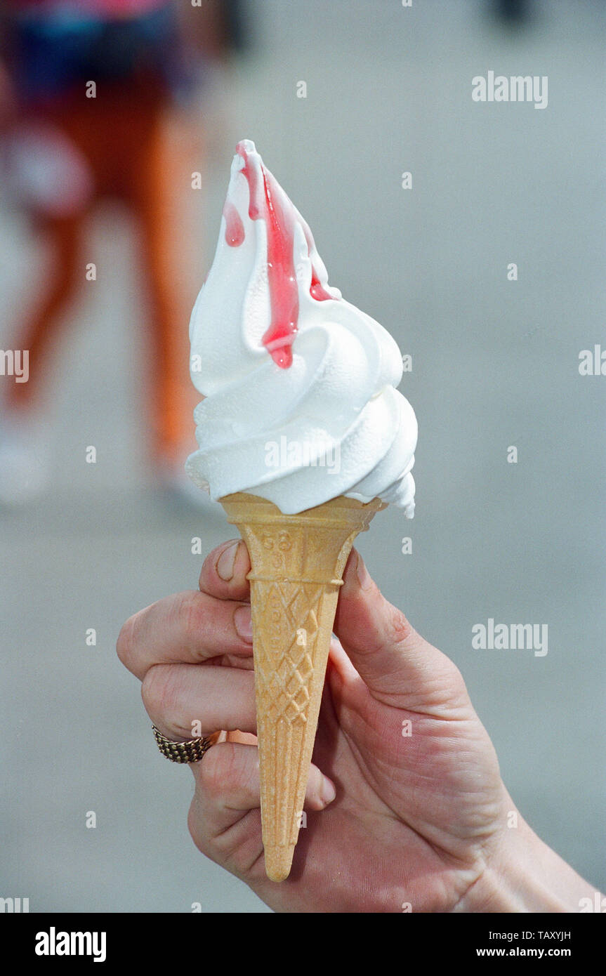 Ice Cream Cone, 18th June 1996 Stock Photo - Alamy