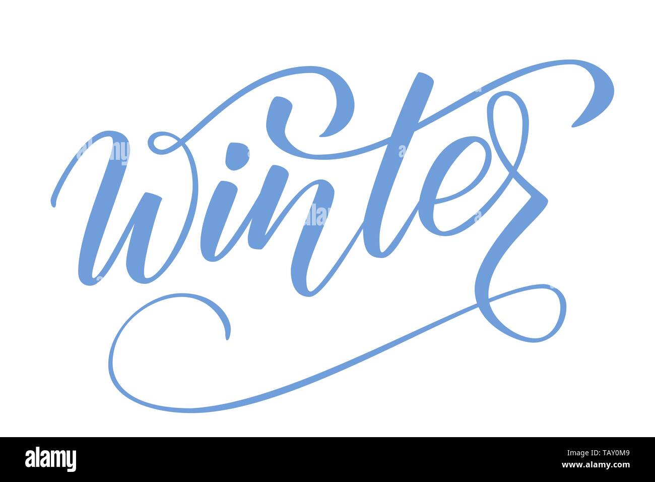 Brush calligraphy Winter Stock Vector Image & Art - Alamy