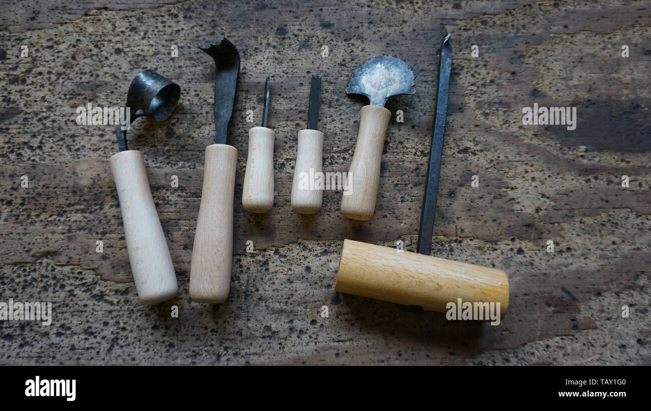 Medieval craftsmen tools hi-res stock photography and images - Alamy