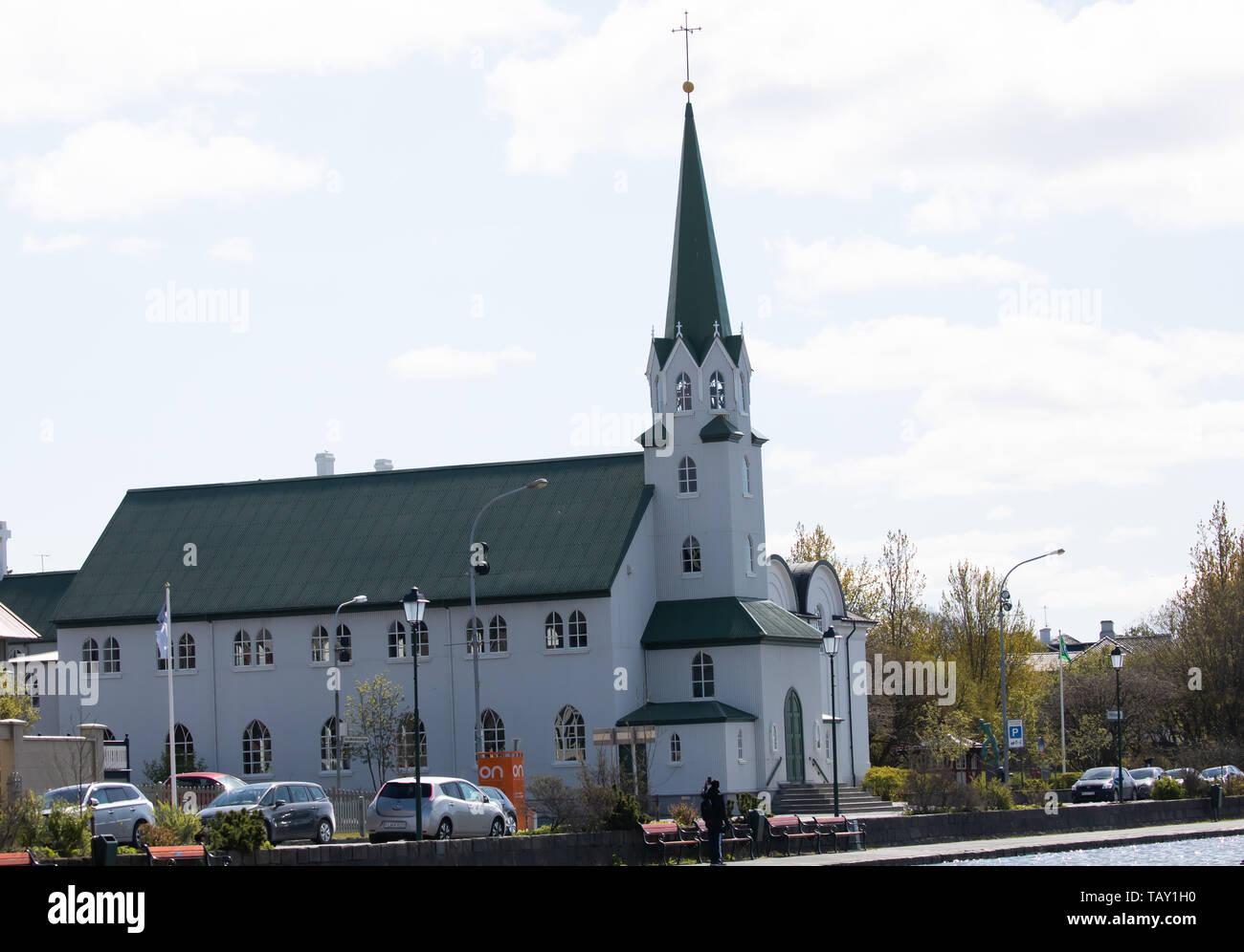 Frikirkjan i reykjavik view hi-res stock photography and images - Alamy