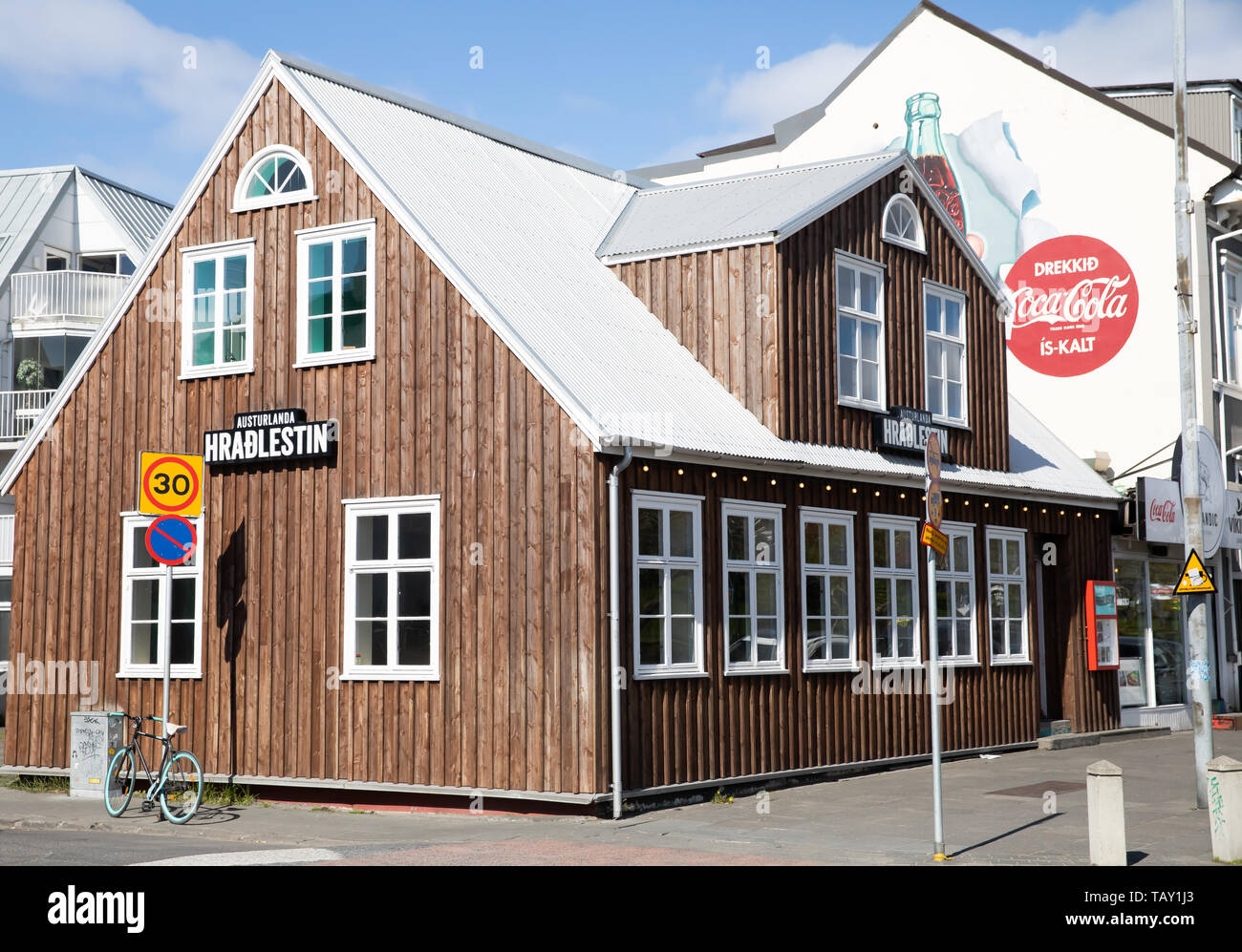 Wooden building in Reykjavik, Iceland Stock Photo - Alamy