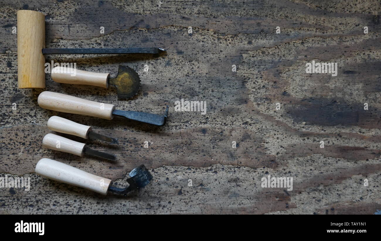 Medieval craftsmen tools hi-res stock photography and images - Alamy