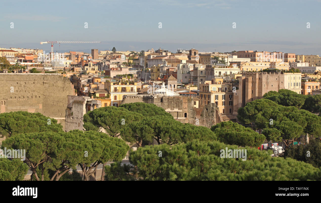 Aerial View of Rome Cityscape Italy Afternoon Stock Photo - Alamy