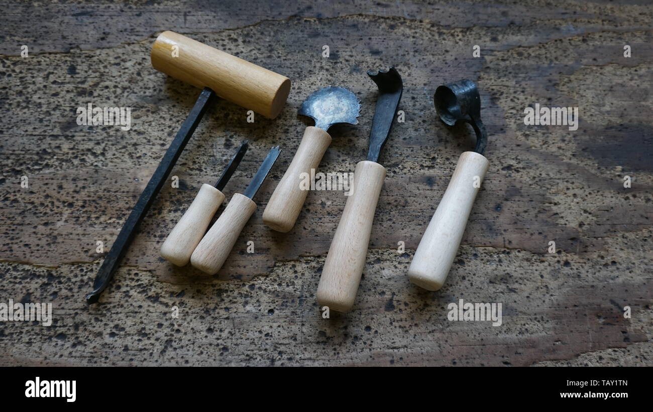 Medieval craftsmen tools hi-res stock photography and images - Alamy