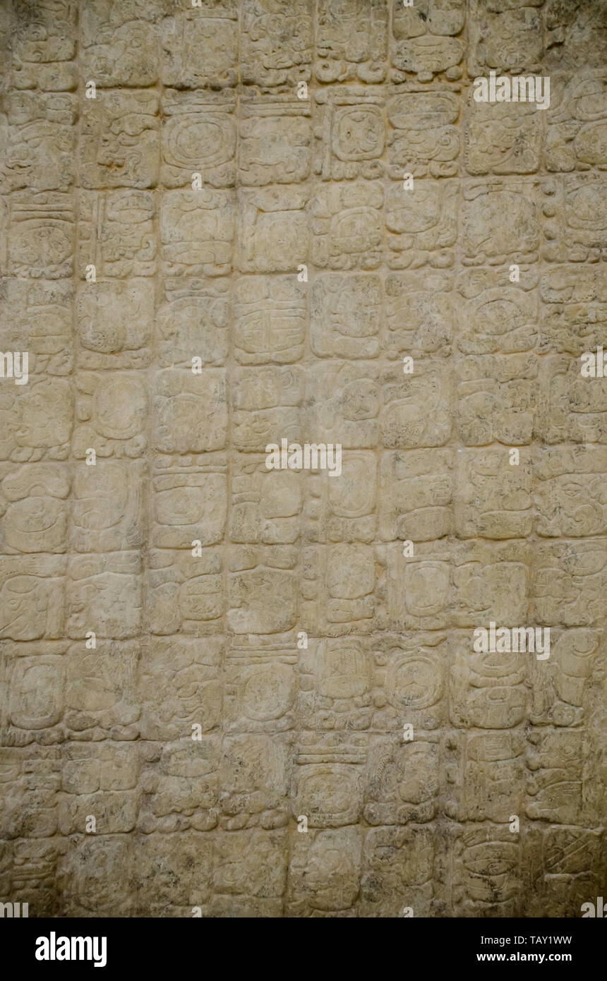 Handcrafted work in stone of the mayan culture Stock Photo - Alamy