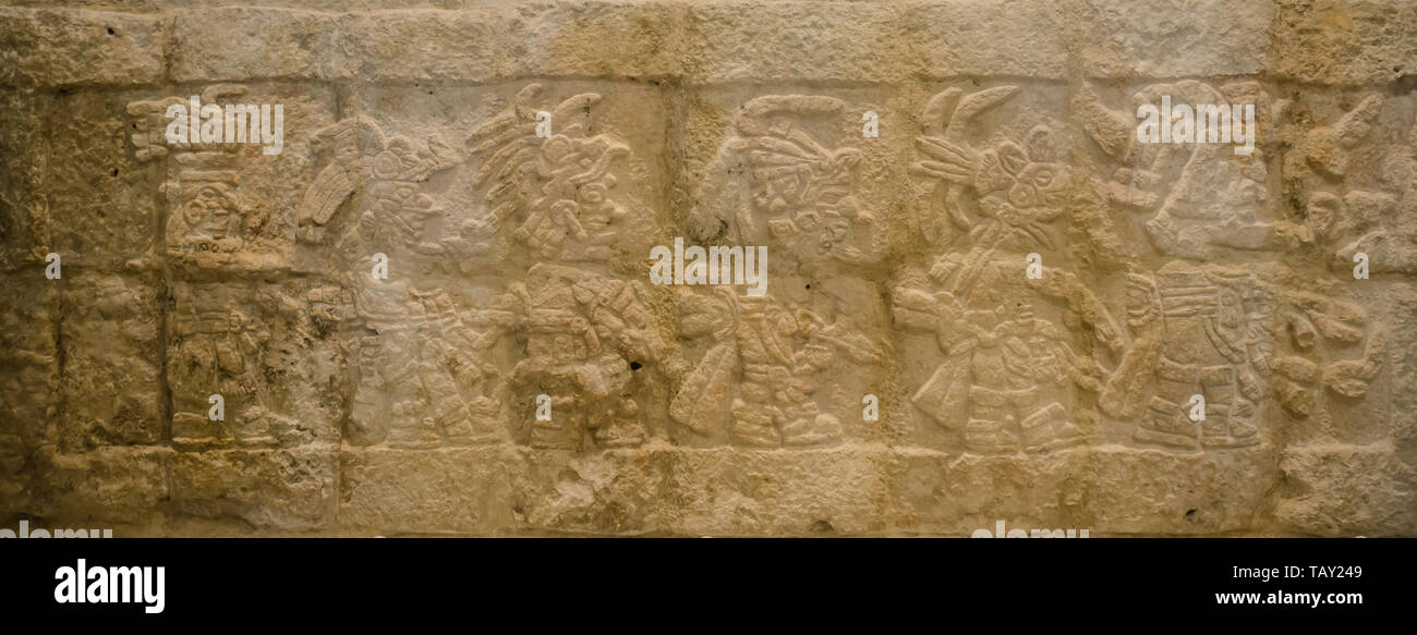 Handcrafted work in stone of the mayan culture Stock Photo - Alamy