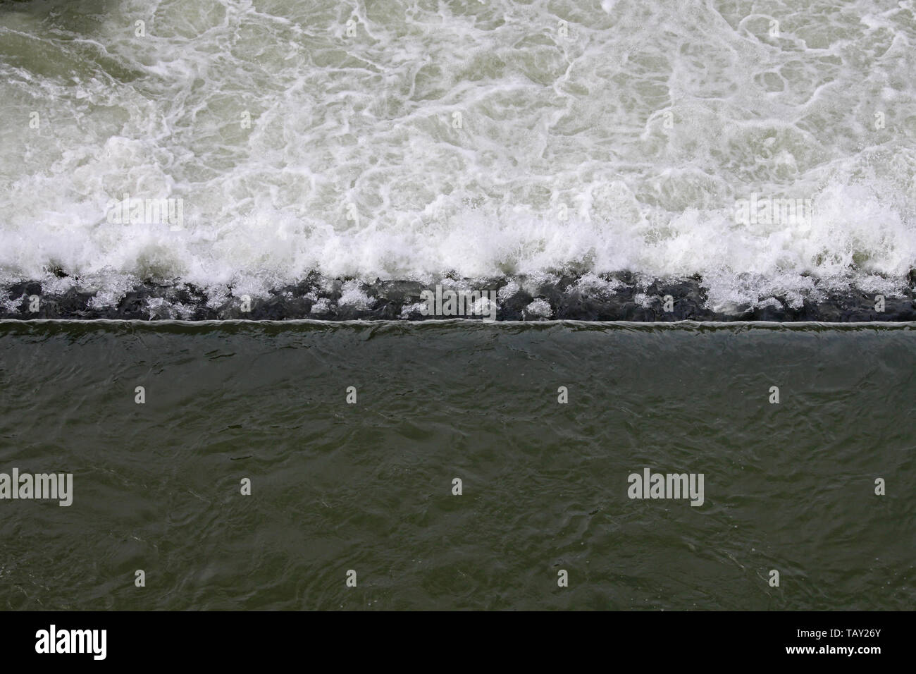 Water Dam Cascade Foam at River Flow Stock Photo - Alamy