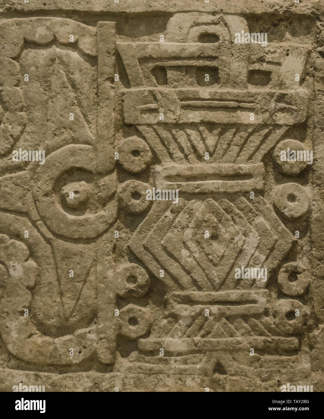 Handcrafted work in stone of the mayan culture Stock Photo - Alamy