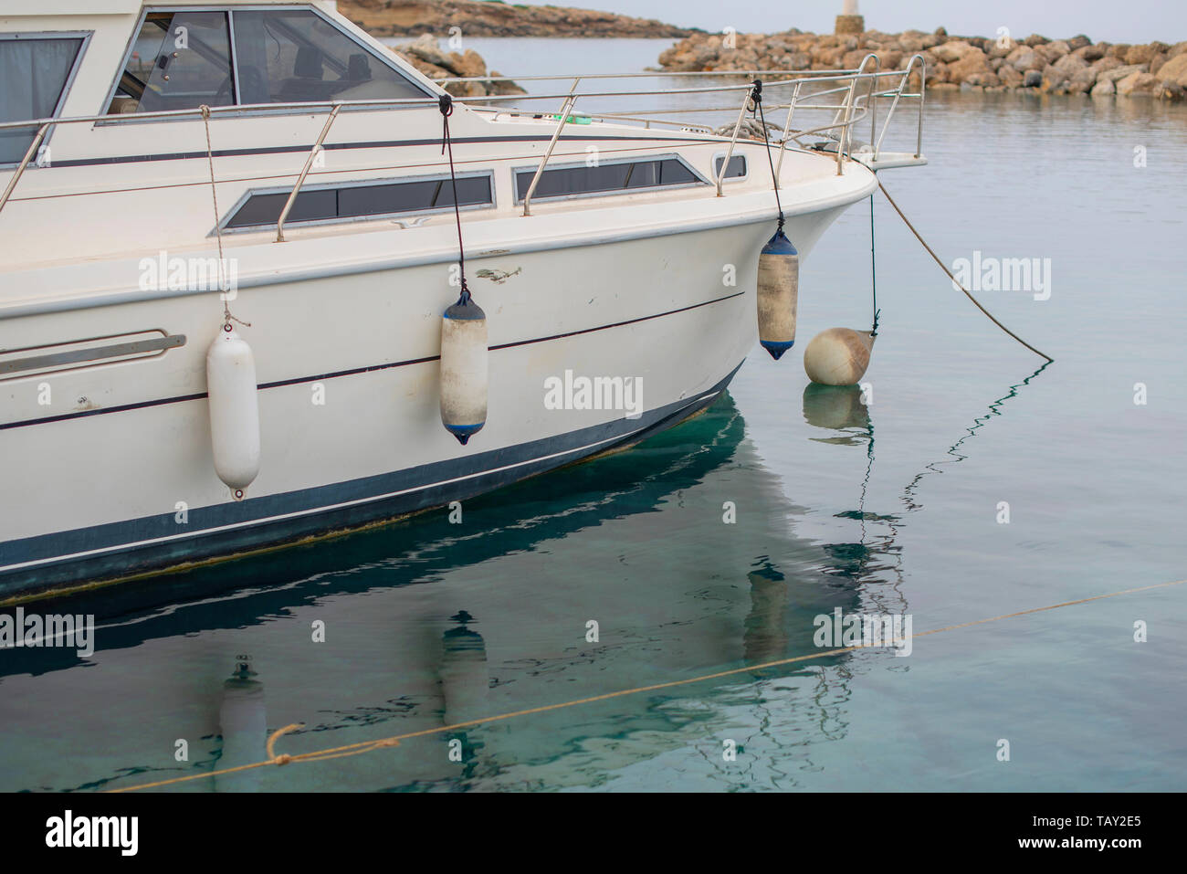 fishing boat preparing to sail Stock Photo - Alamy