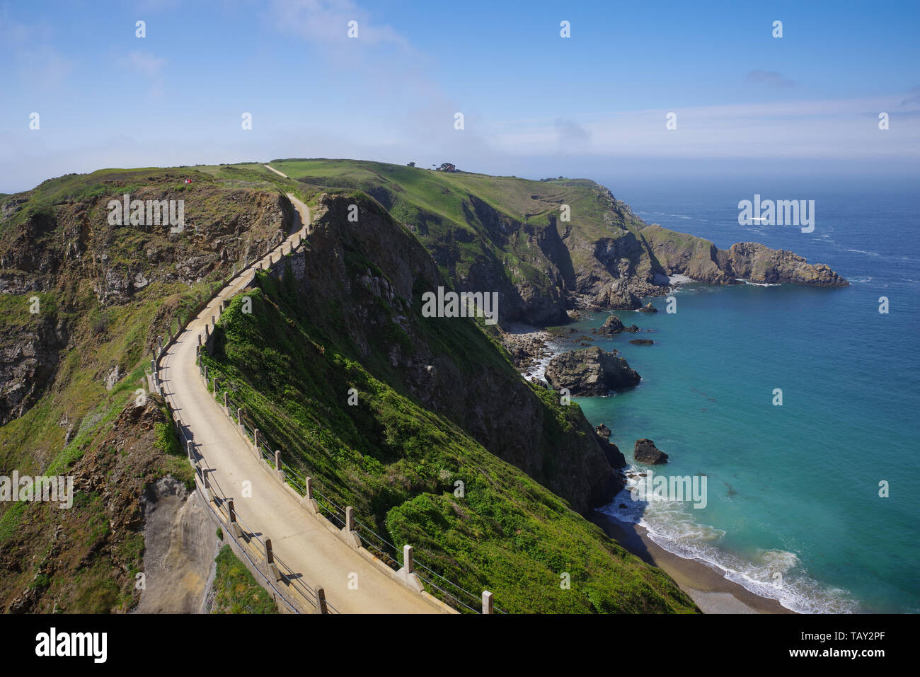 La Coupée - the causeway which joins big and little Sark (Sark Island ...