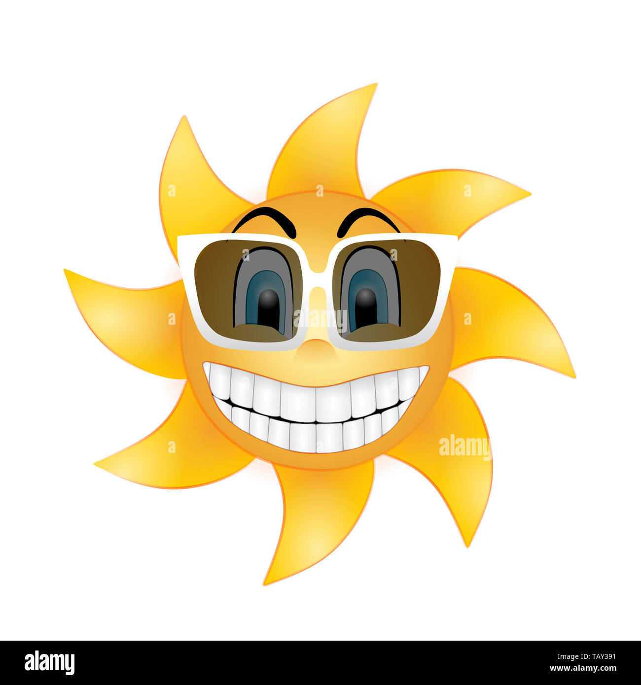 Animated Smiling Sun With Sunglasses