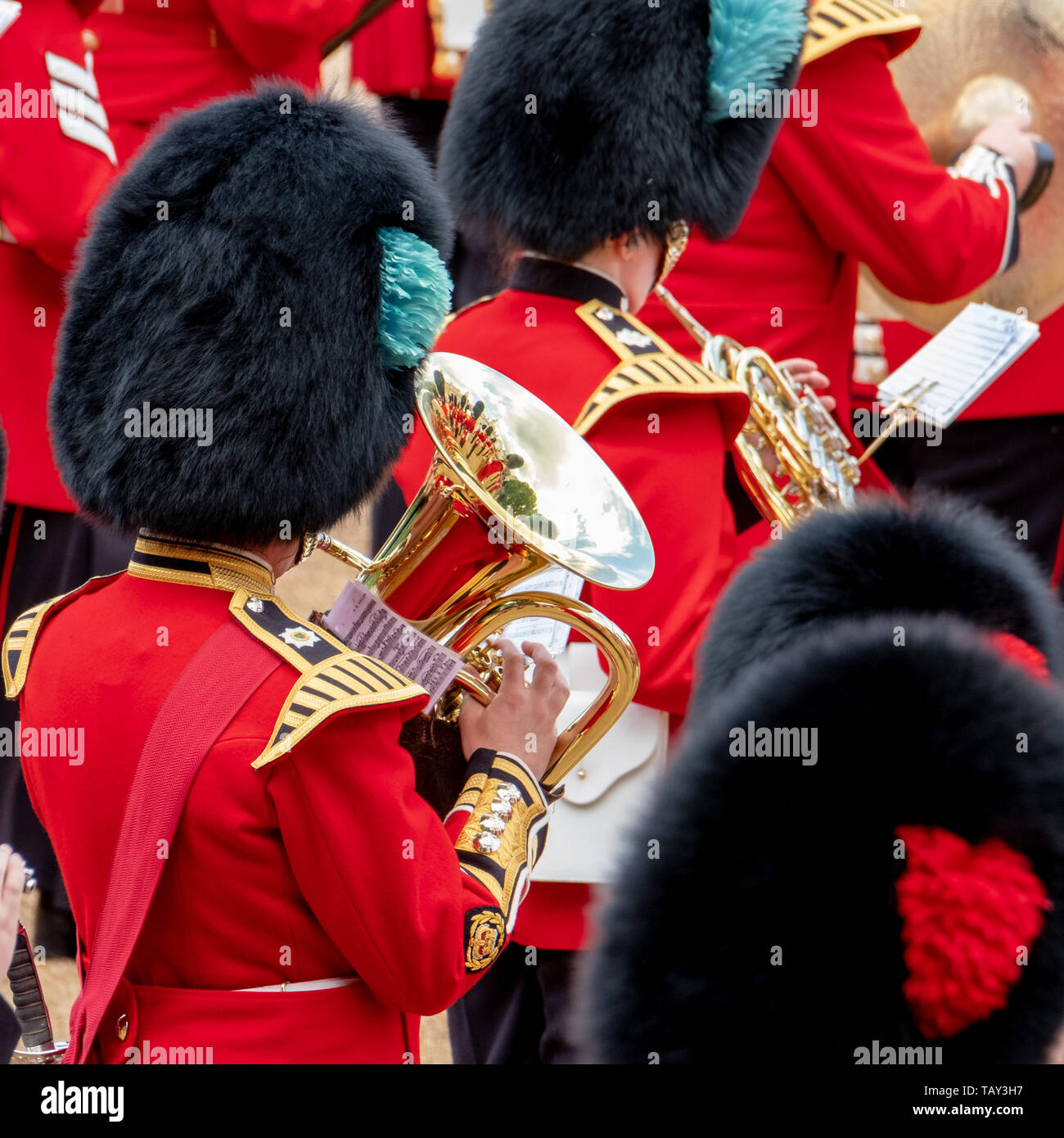 Trooping the Colour, military parade in London UK with musicians from ...