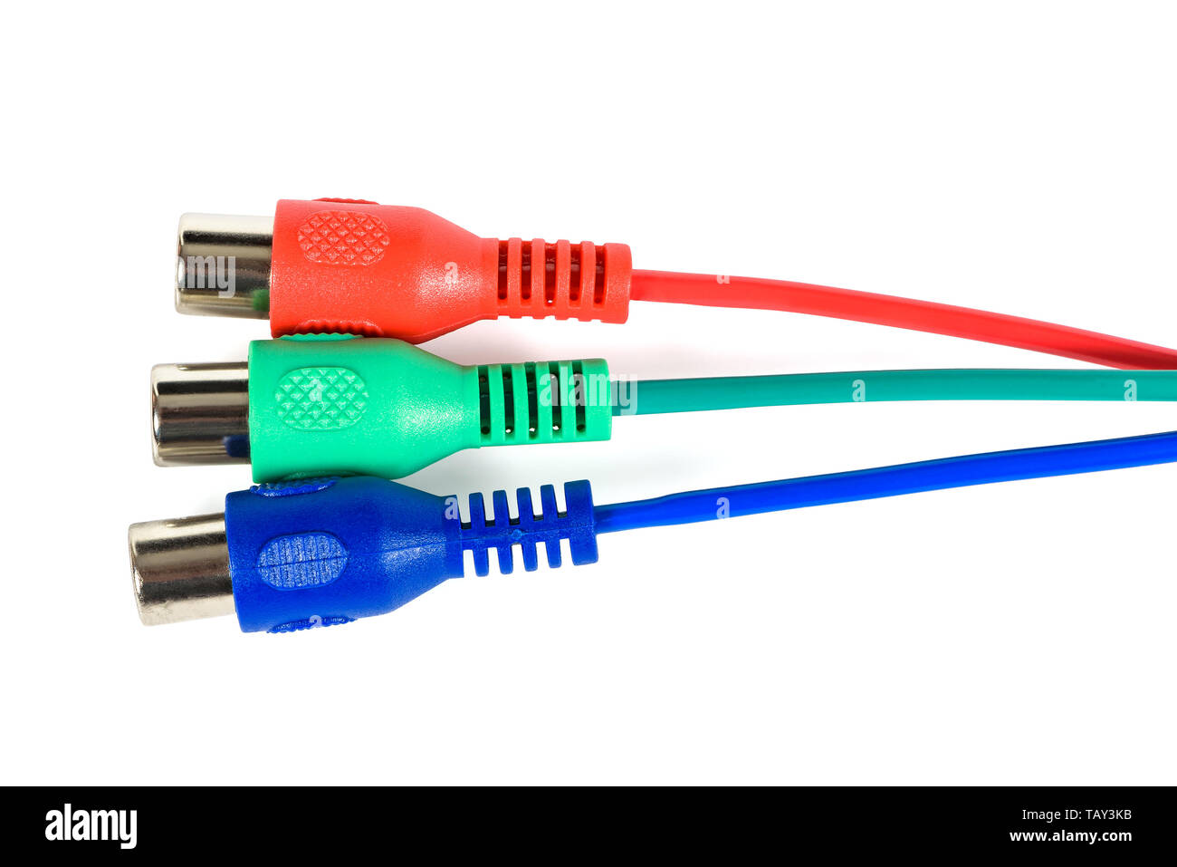 RGB video connectors isolated on white background with clipping path ...