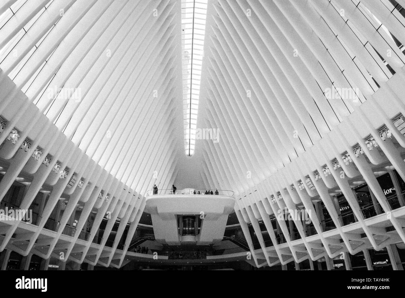 Santiago calatrava world trade center station Black and White Stock ...