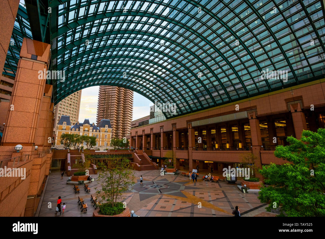 Tokyo, Japan - April 26 2018: Yebisu Garden Place built on the former ...
