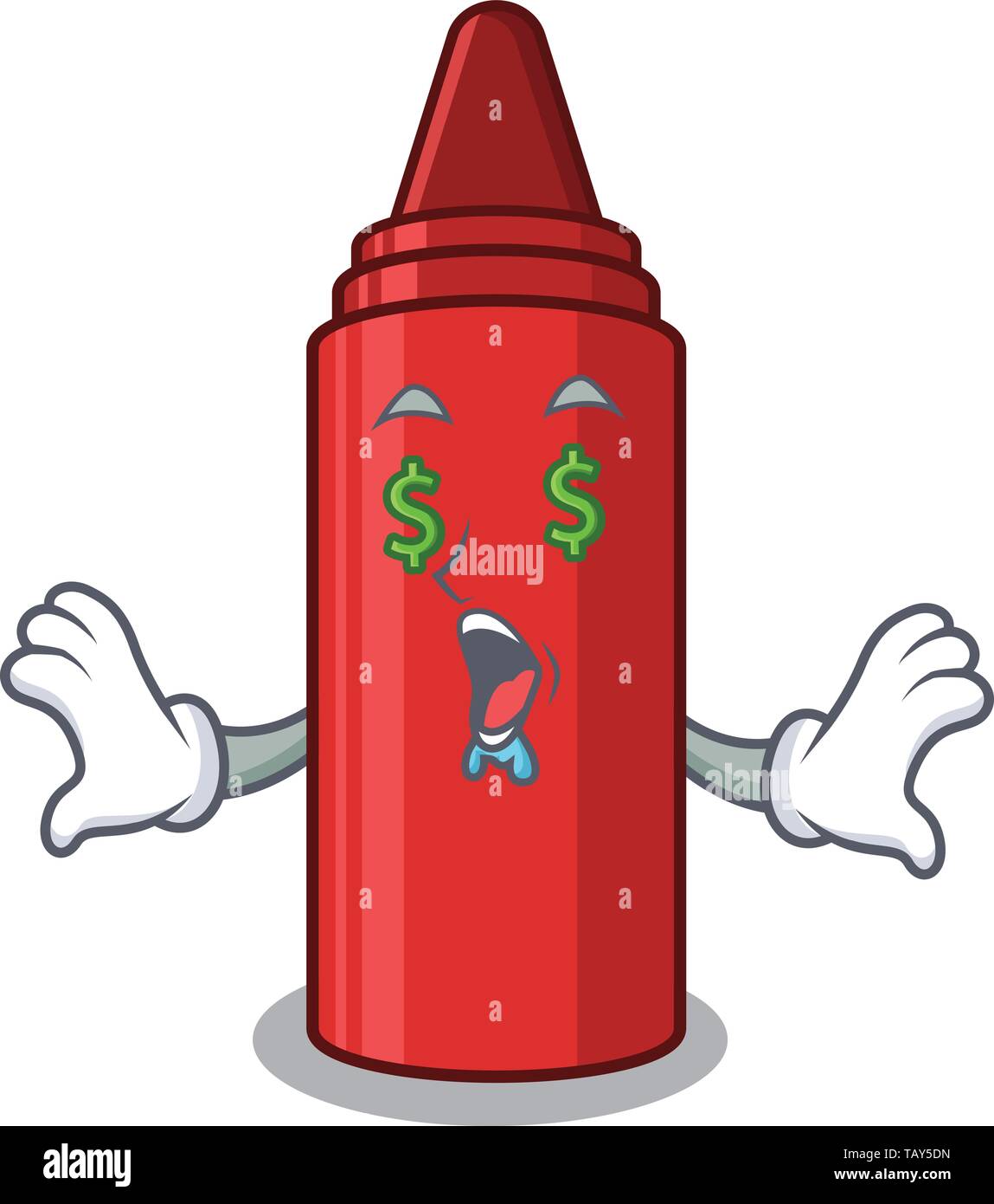 Money eye red crayon next to cartoon wallet Stock Vector Image & Art ...