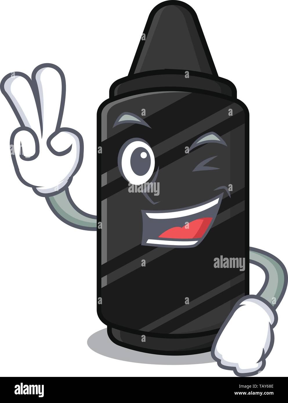 Cartoon character pencil pointing Cut Out Stock Images & Pictures - Alamy