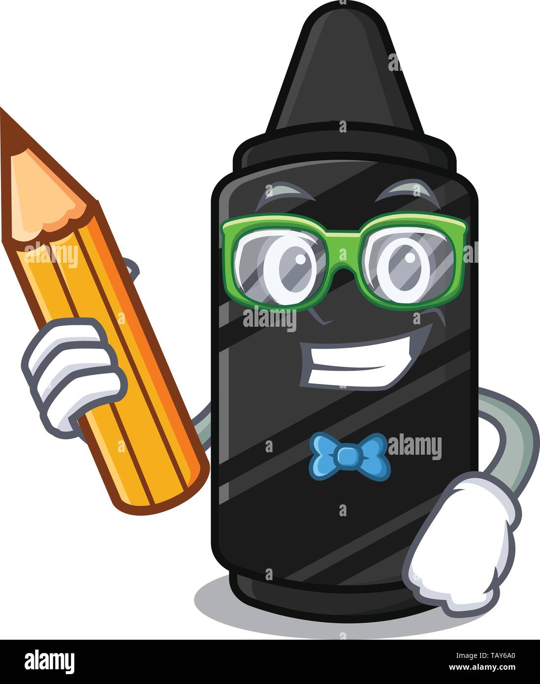 Student black crayon in the character shape Stock Vector Image & Art ...