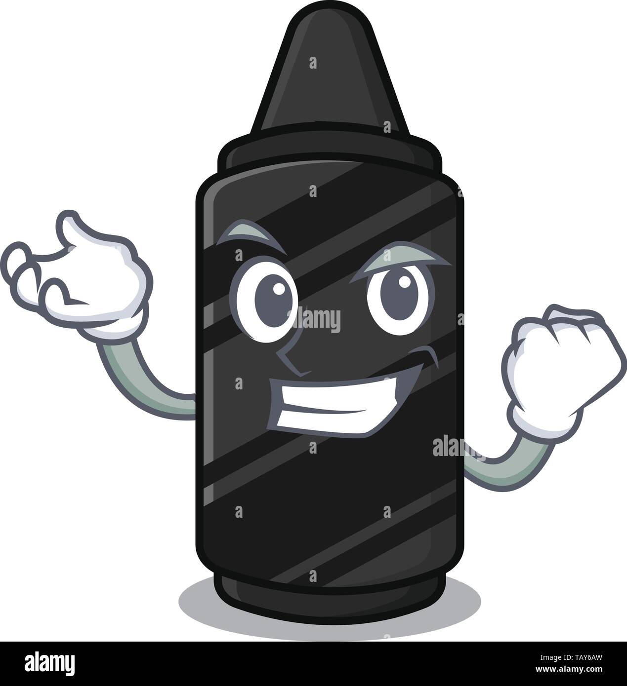 Successful black crayon in the character shape Stock Vector Image & Art ...