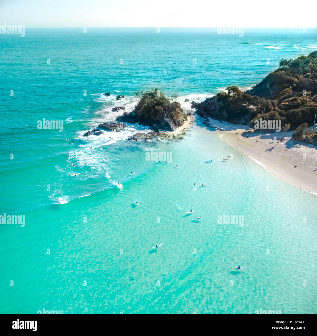 Swimmers beach aerial hi-res stock photography and images - Alamy