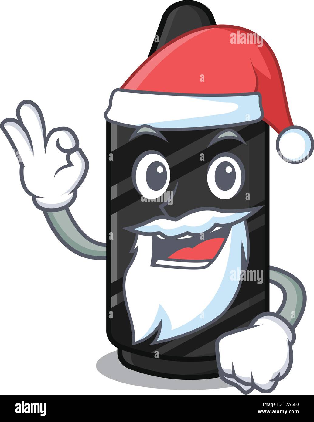 Santa black crayon isolated in the cartoon Stock Vector Image & Art - Alamy