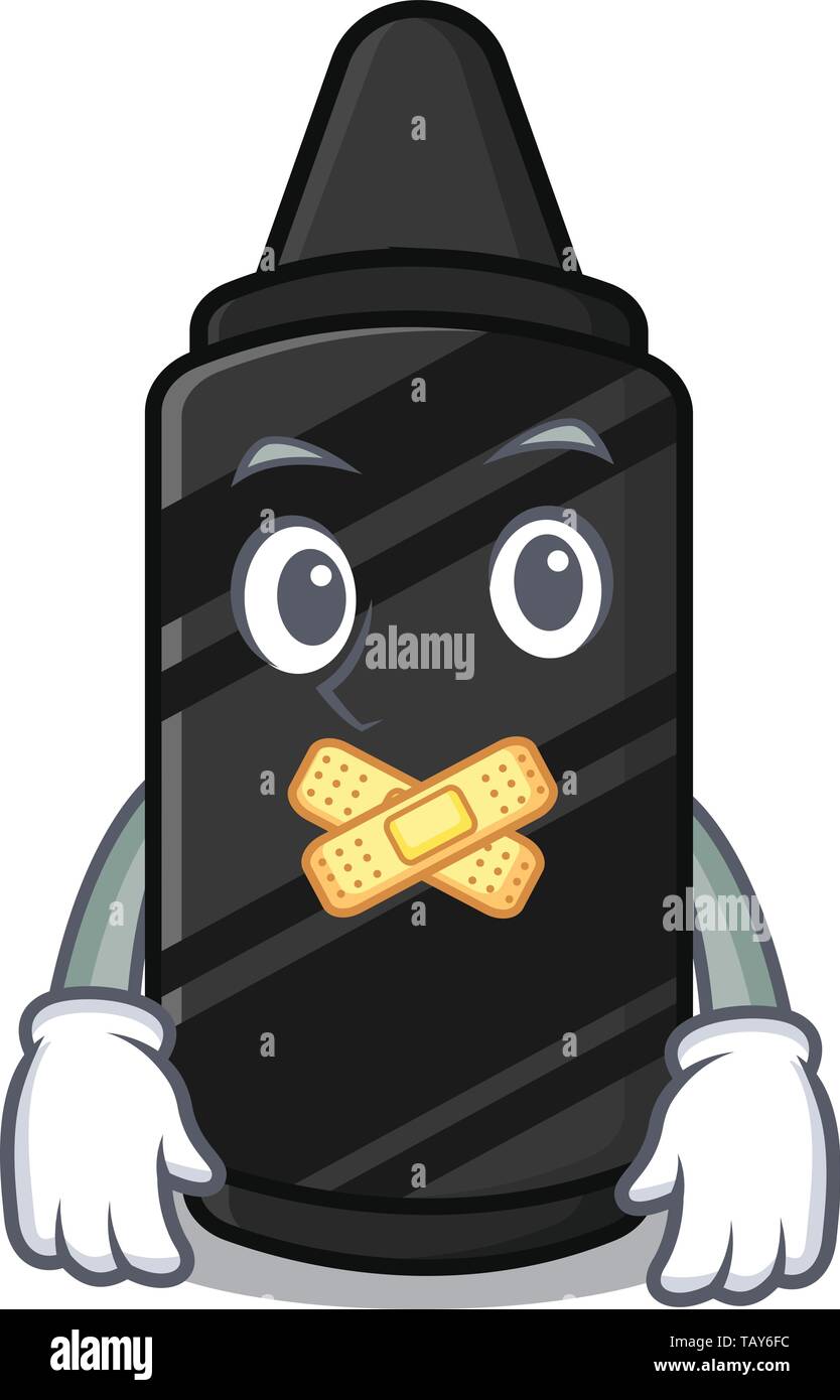 Silent black crayon isolated in the cartoon Stock Vector Image & Art ...