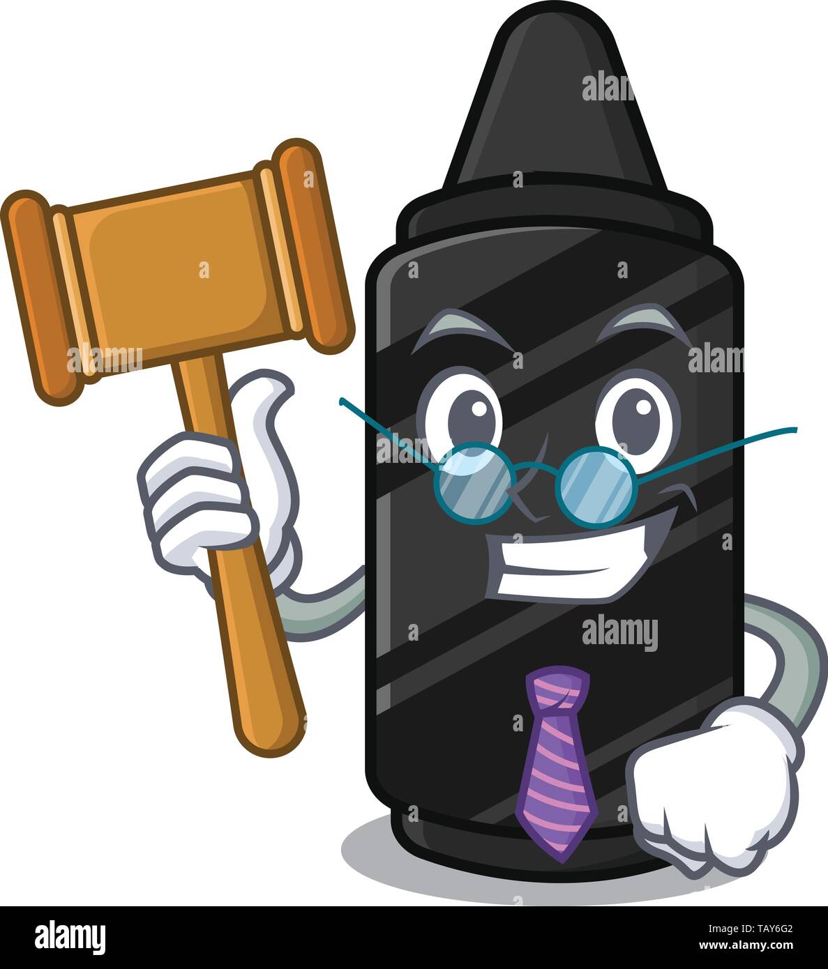 Judge black crayon isolated in the cartoon Stock Vector Image & Art - Alamy
