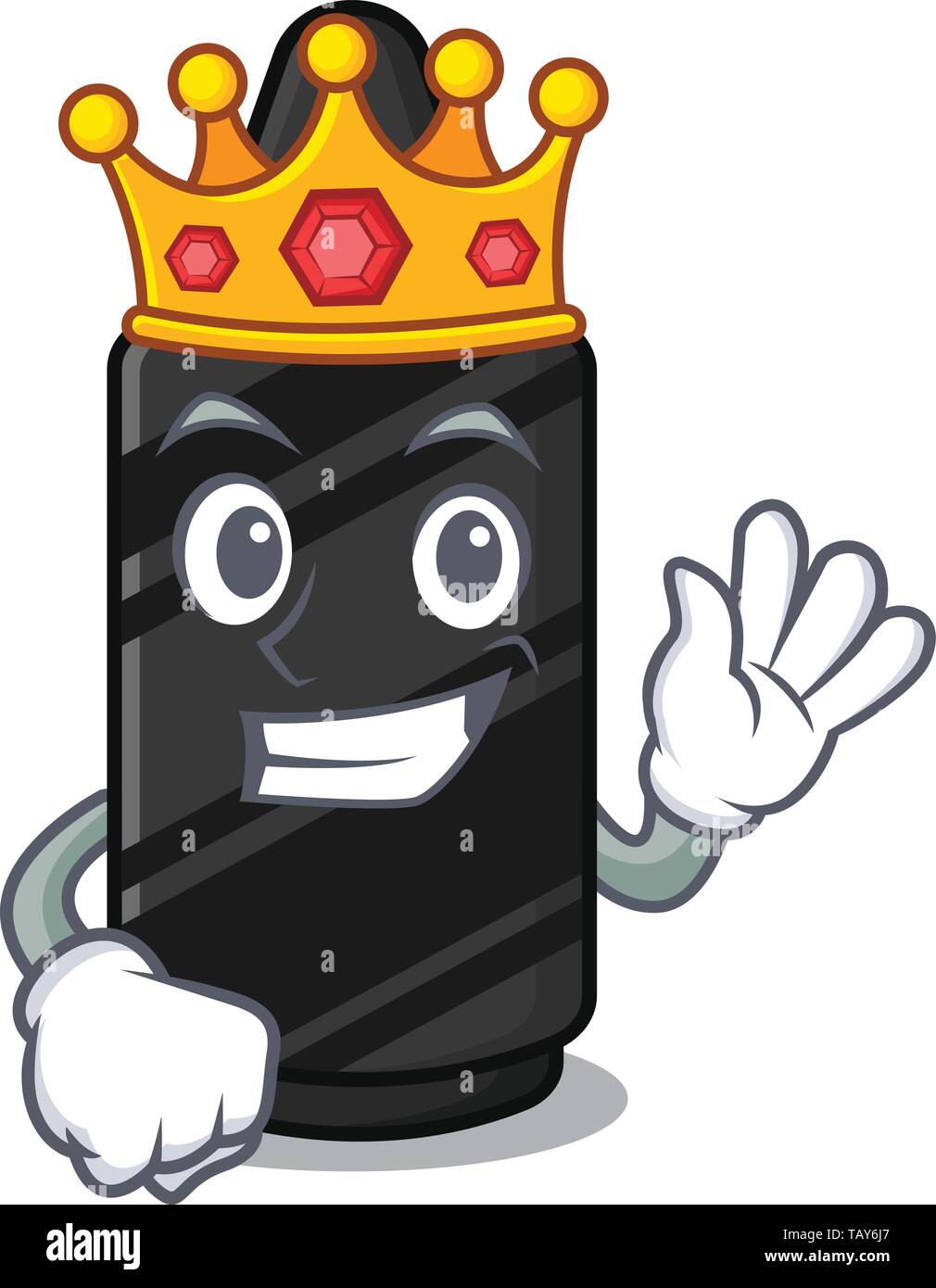 King black crayon isolated in the cartoon Stock Vector Image & Art - Alamy