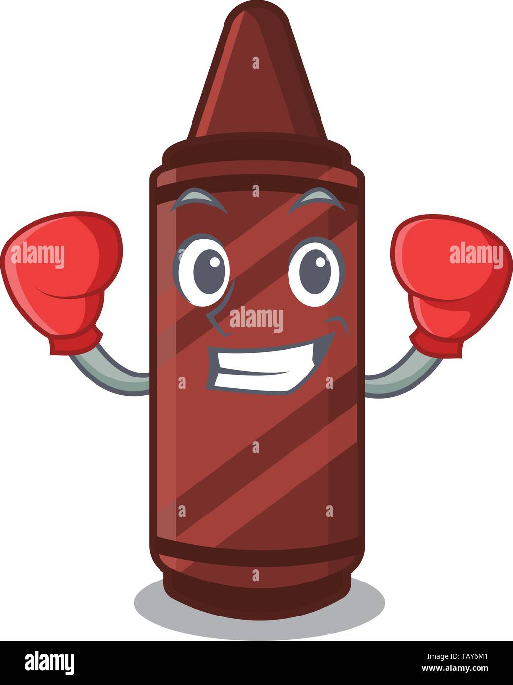 Cartoon character pencil boxing gloves hi-res stock photography and ...