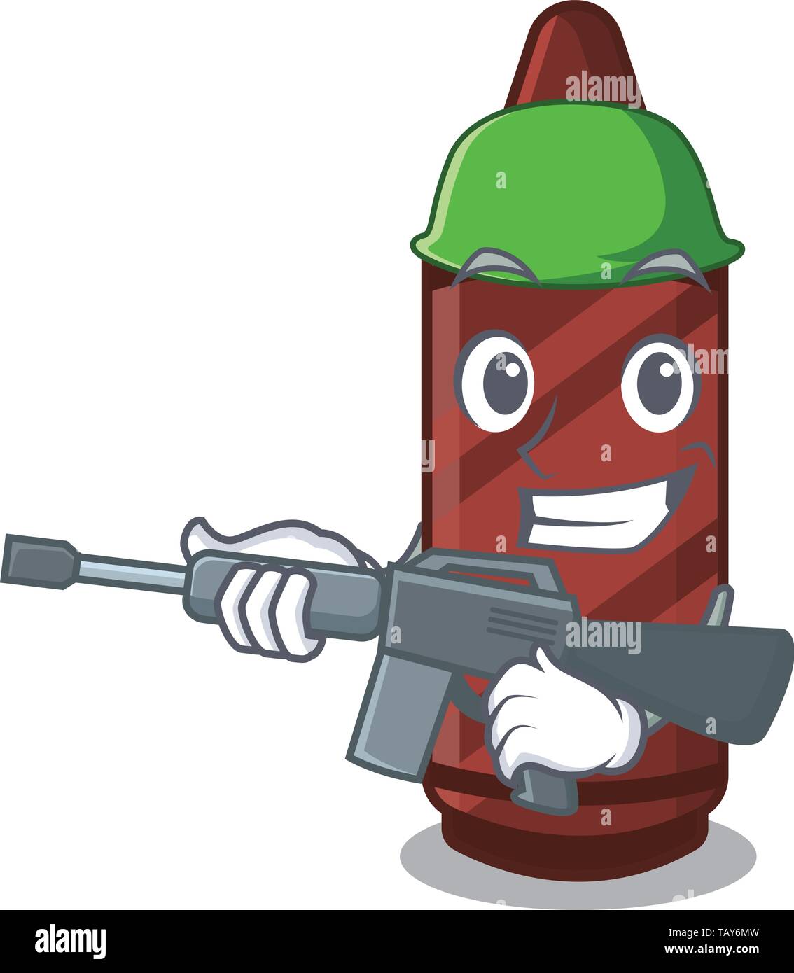 Army brown crayon above a character book Stock Vector Image & Art - Alamy