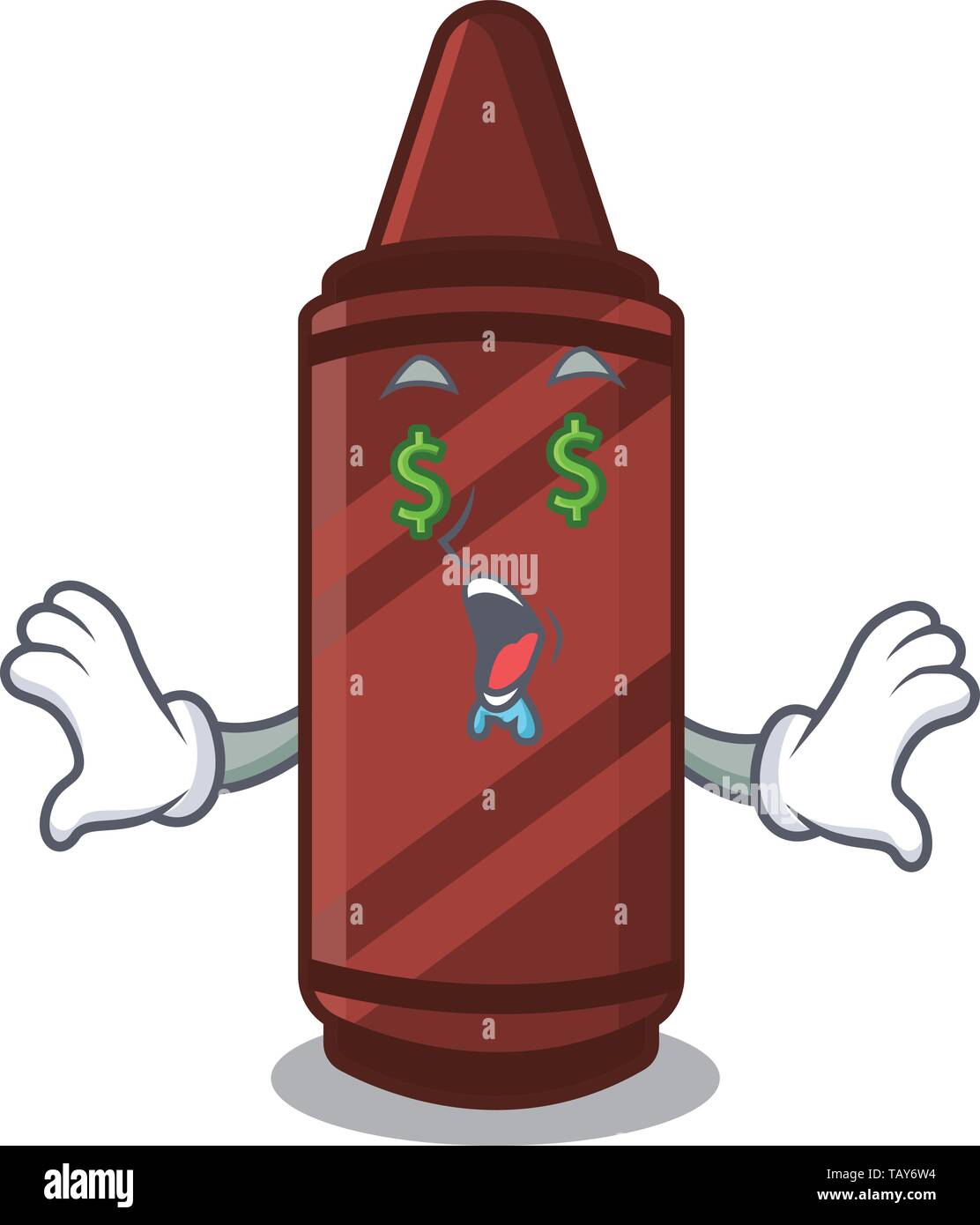 Money eye brown crayon in the cartoon shape Stock Vector Image & Art ...