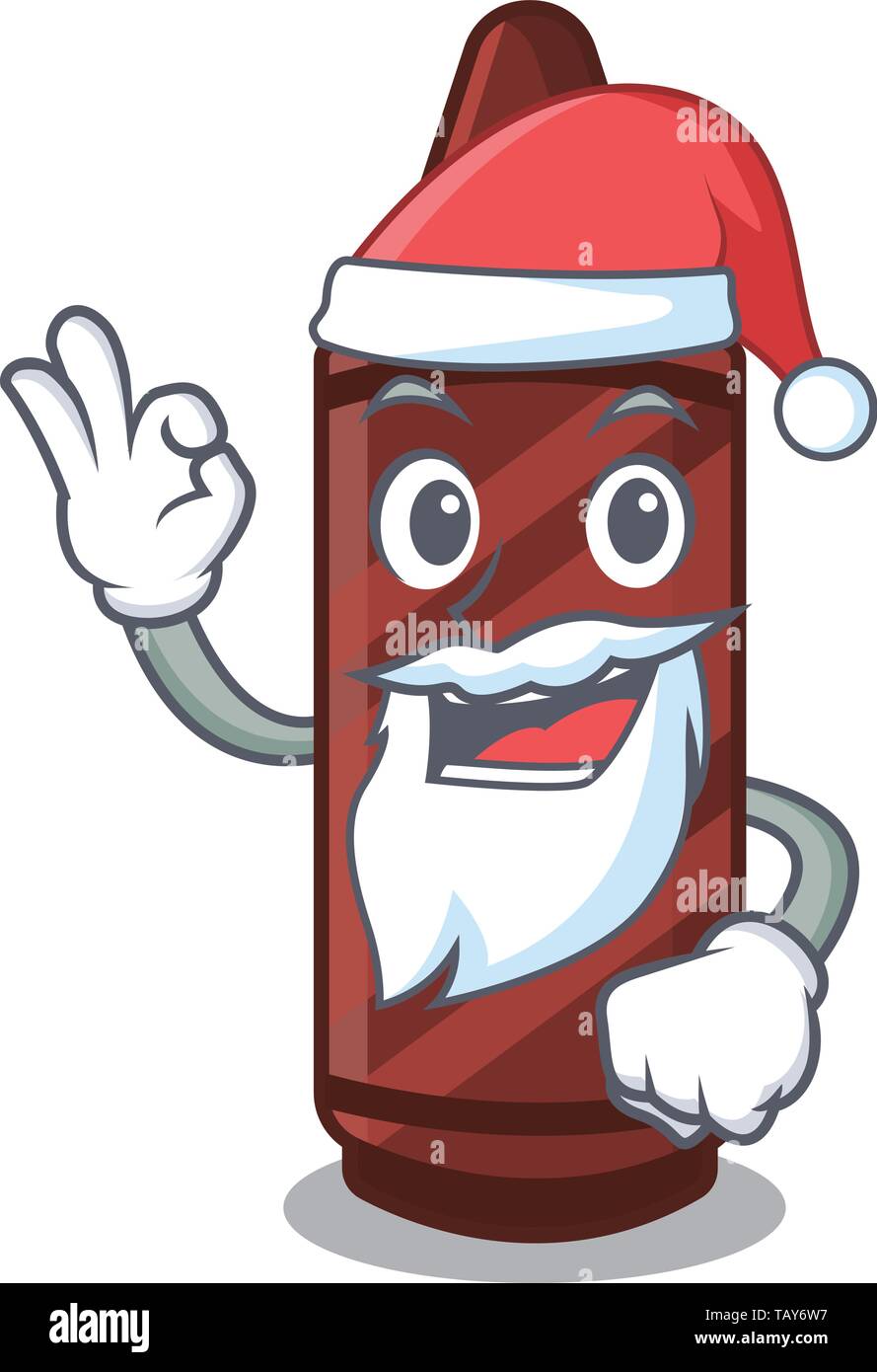 Santa brown crayon in the cartoon shape Stock Vector Image & Art - Alamy