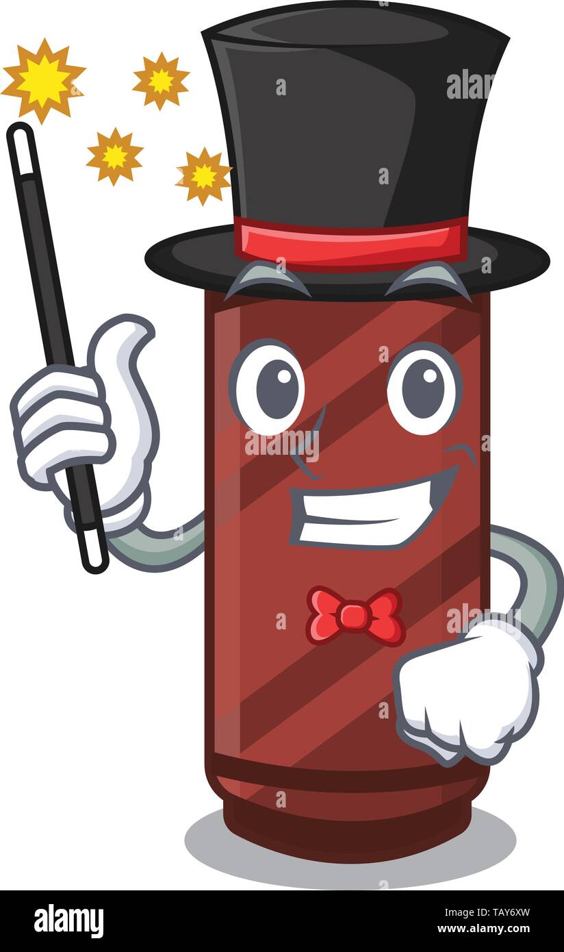 Magician brown crayon in the cartoon shape Stock Vector Image & Art - Alamy