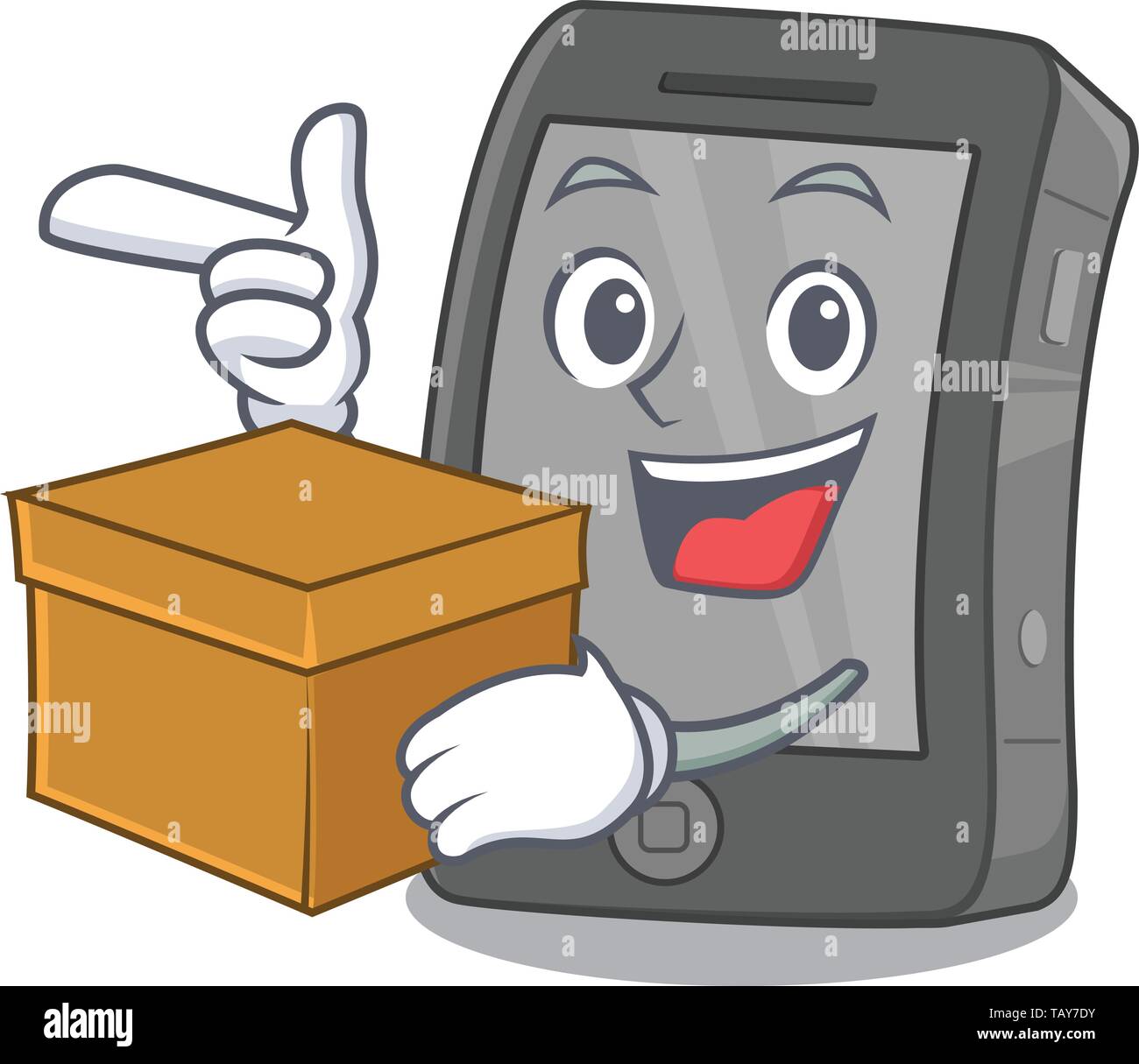 With box ipad isolated with in the character Stock Vector Image & Art ...