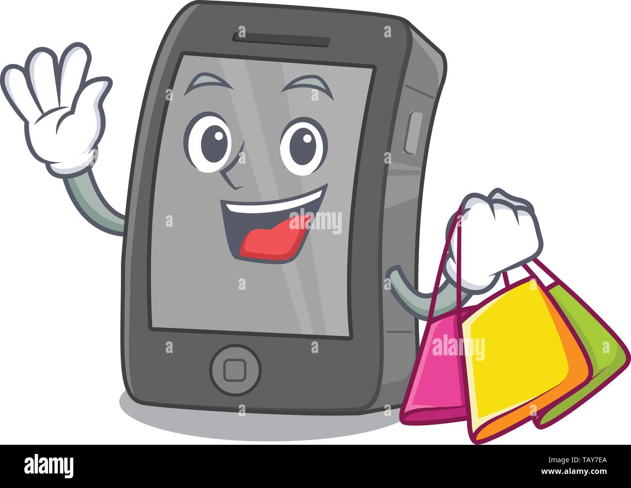 Shopping ipad isolated with in the character Stock Vector Image & Art ...