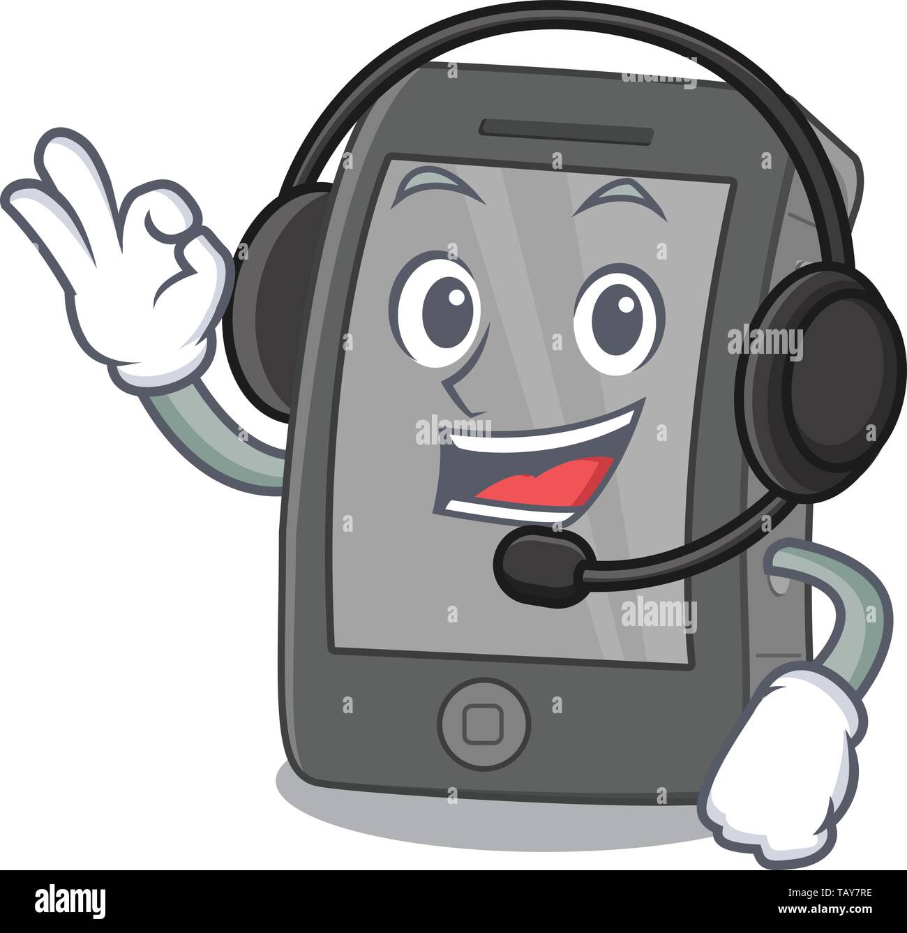 With headphone ipad in the a cartoon shape Stock Vector Image & Art - Alamy