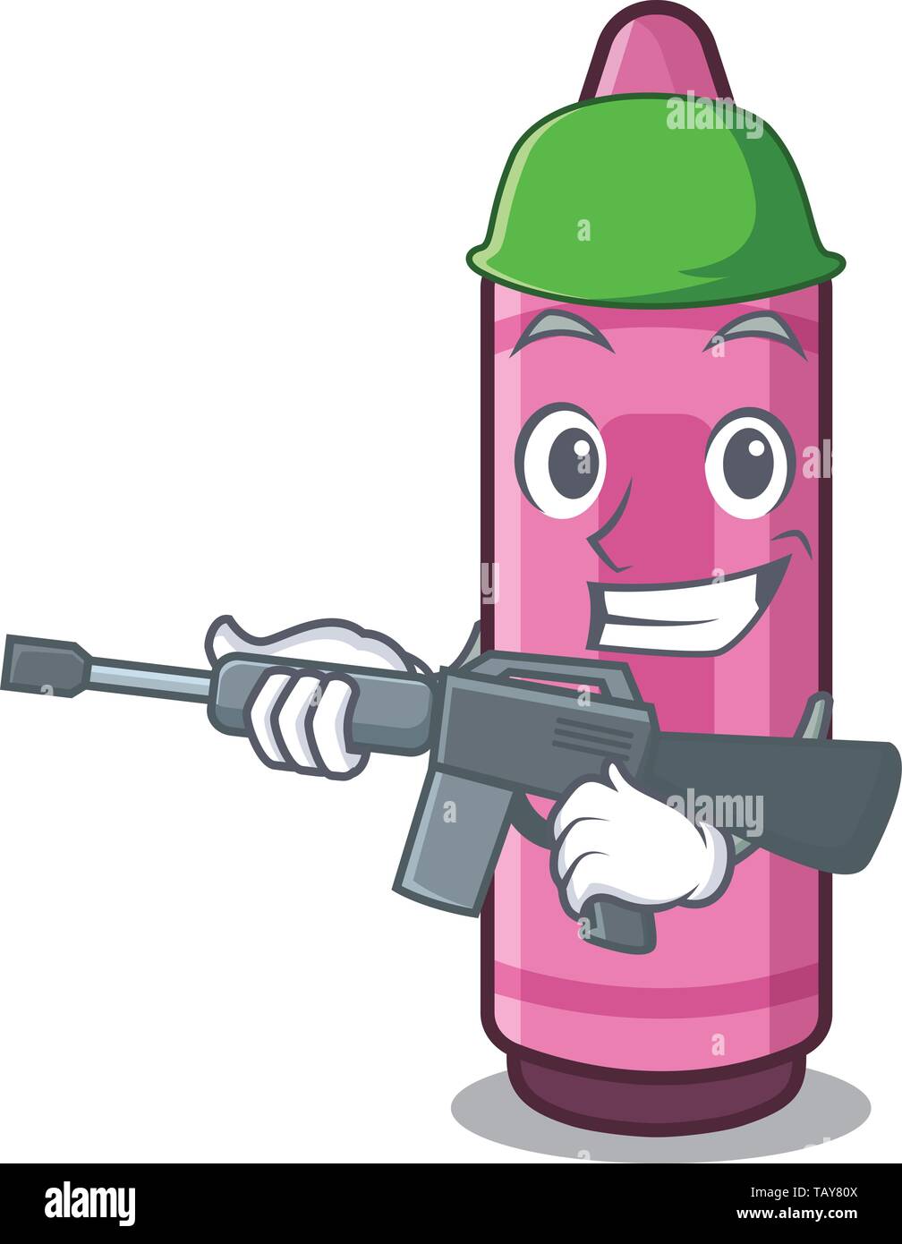 Army pink crayon isolated in the mascot Stock Vector Image & Art - Alamy