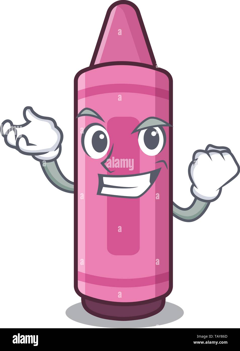 Successful pink crayons in cartoon school bag Stock Vector Image & Art ...