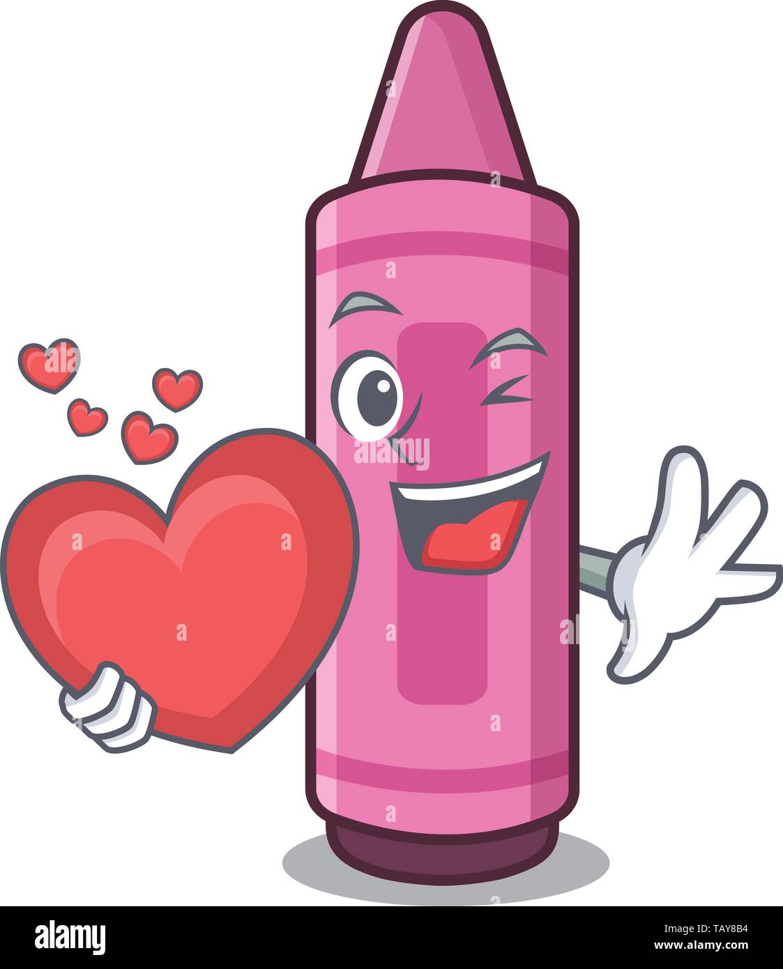 Heart crayons love Stock Vector Images - Alamy