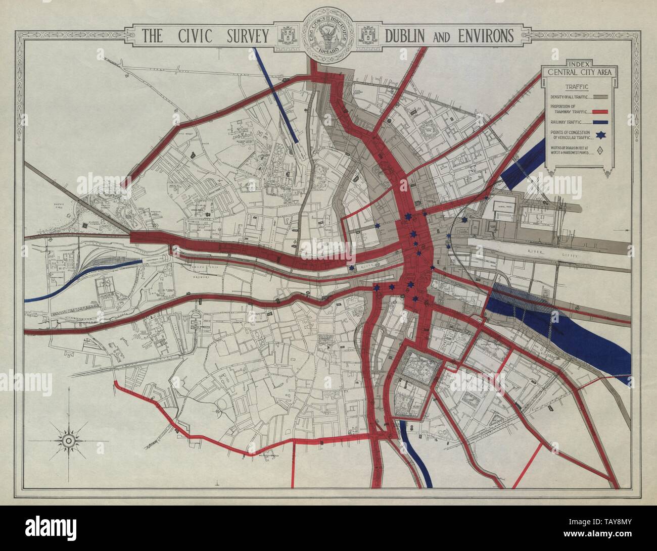 Map of dublin 1925 hi-res stock photography and images - Alamy