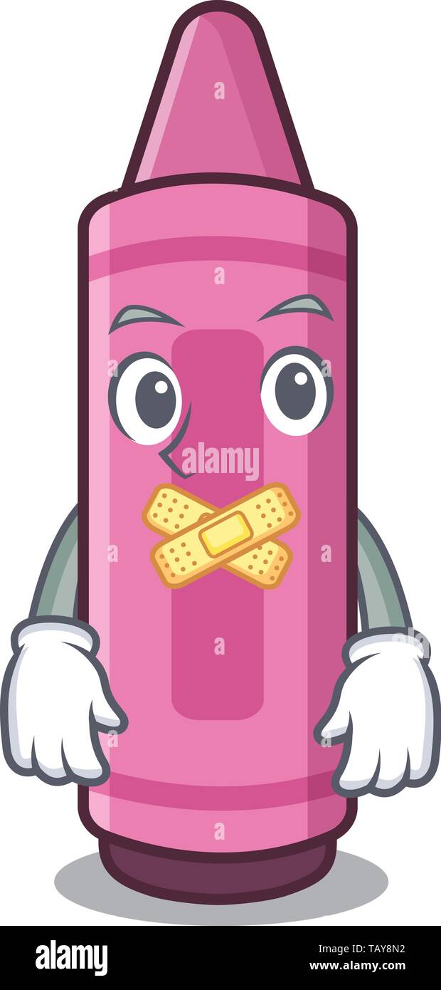Silent pink crayon above cartoon school book Stock Vector Image & Art ...